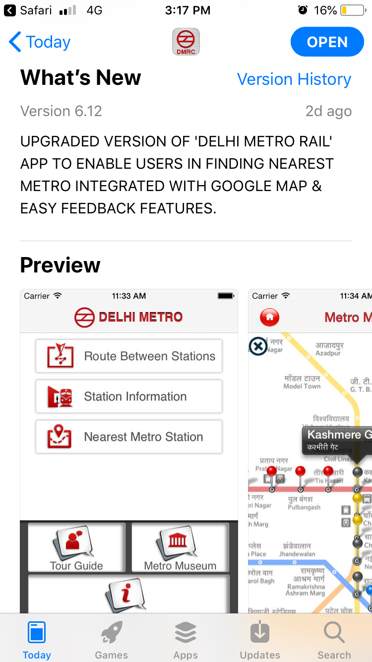 Delhi Metro Rail App In IOS - Metro Rail News