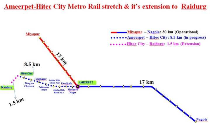 Metro Rail Extension From Hitech City To Raidurg To Begin Soon