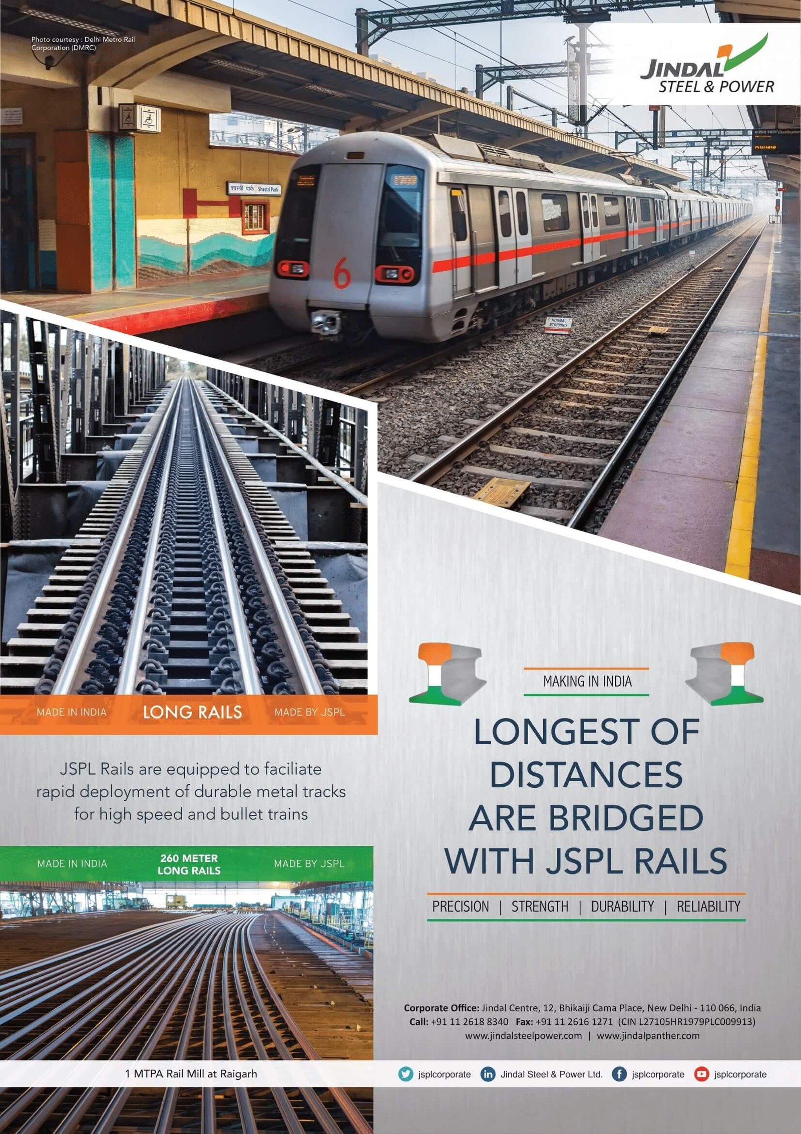 JSPL Advertisemnet - Metro Rail News