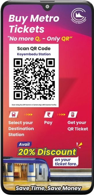 CMRL Introduces A New System 'No More Q - Only QR' - Metro Rail News