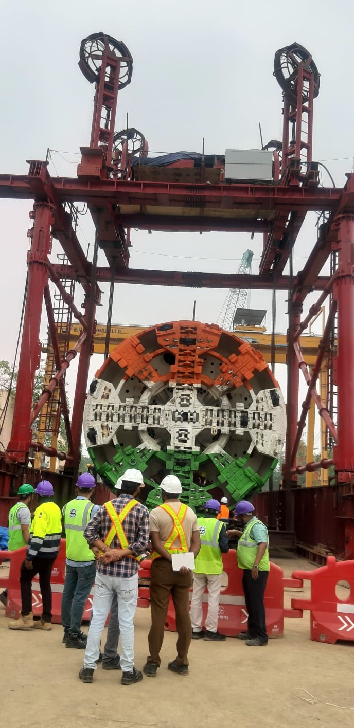 First Of Four Tunnel Boring Machines "Mahavir" Of Patna Metro Project ...
