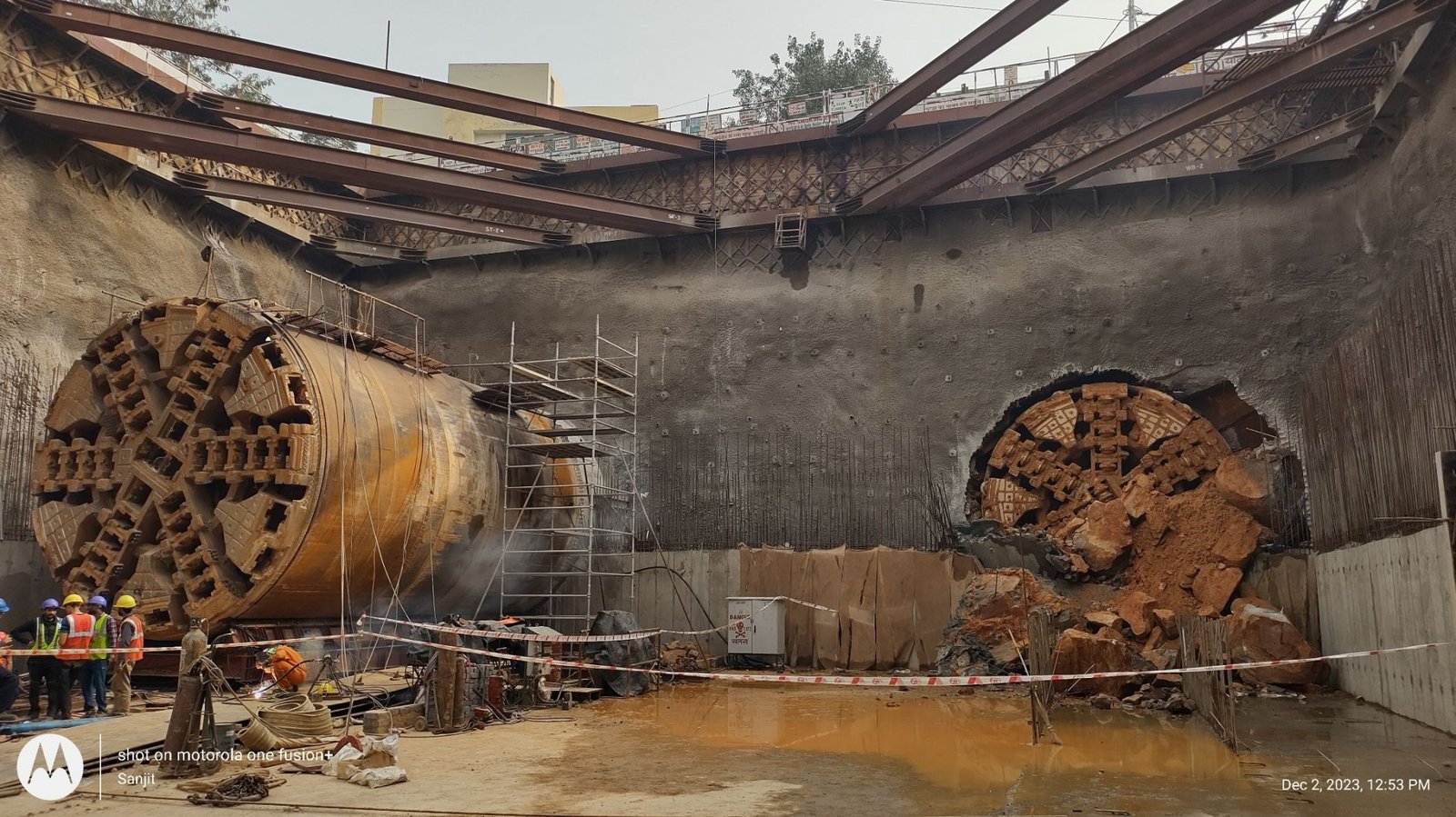 Delhi Metro TBM DZ1123 Records Breakthrough at Kishangarh - Metro Rail News