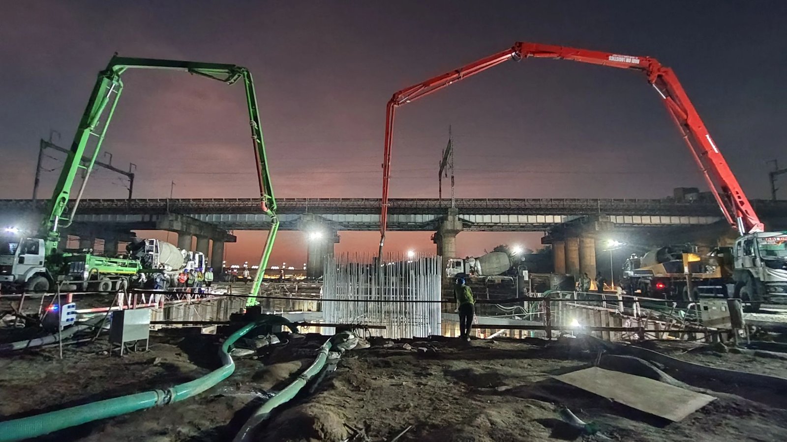 1st Pile Cap Erected For The Sabarmati Bridge On The Mumbai - Ahmedabad ...