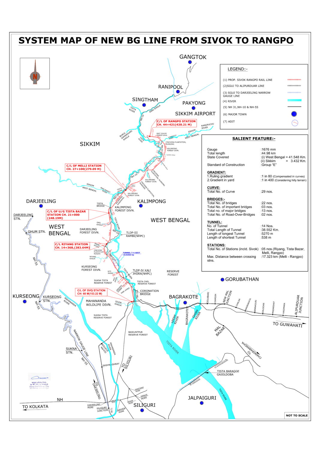Chairperson Railways Jaya Varma Sinha Inspects Progress Of Sivok-Rangpo ...