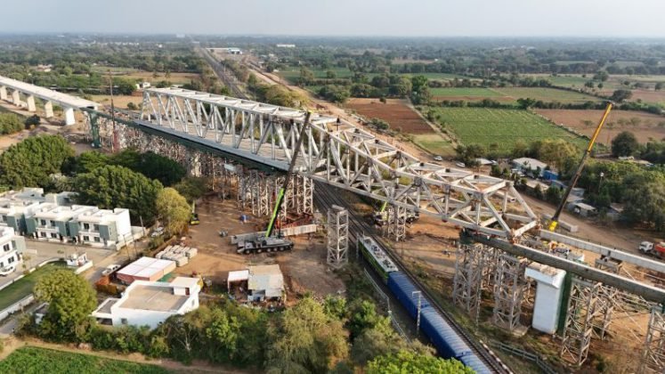 First OWG Bridge Launched For Mumbai-Ahmedabad Bullet Train Project ...