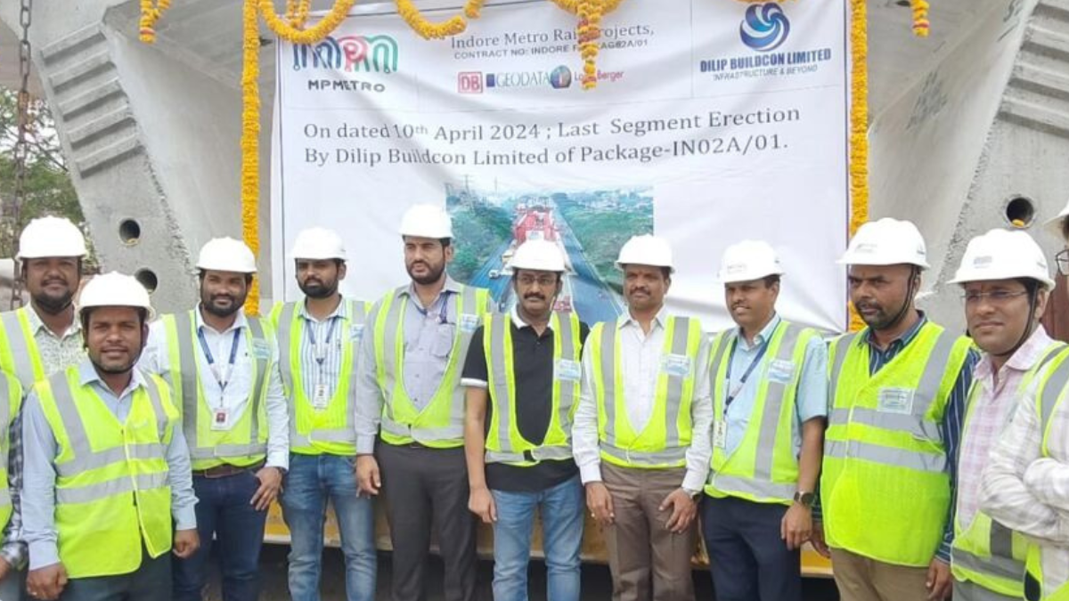 DBL Erects Final Precast Segments For Package IN-02A/01 - Metro Rail News